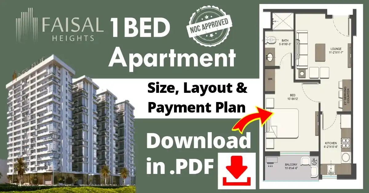 Faisal Heights 1 Bed Apartment | Size, Layout & Payment Plan